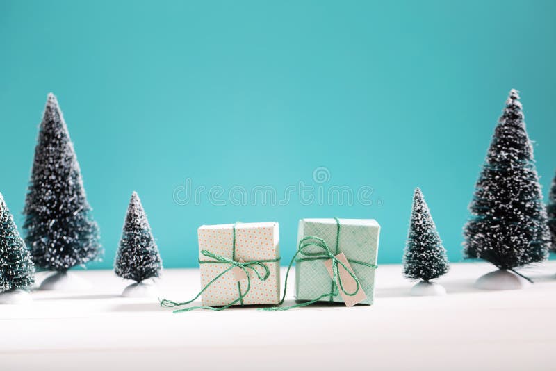 Little Green Handmade Gift Boxes Stock Photo - Image of table, present ...