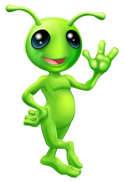 Little green man alien stock vector. Illustration of antenae - 26644187