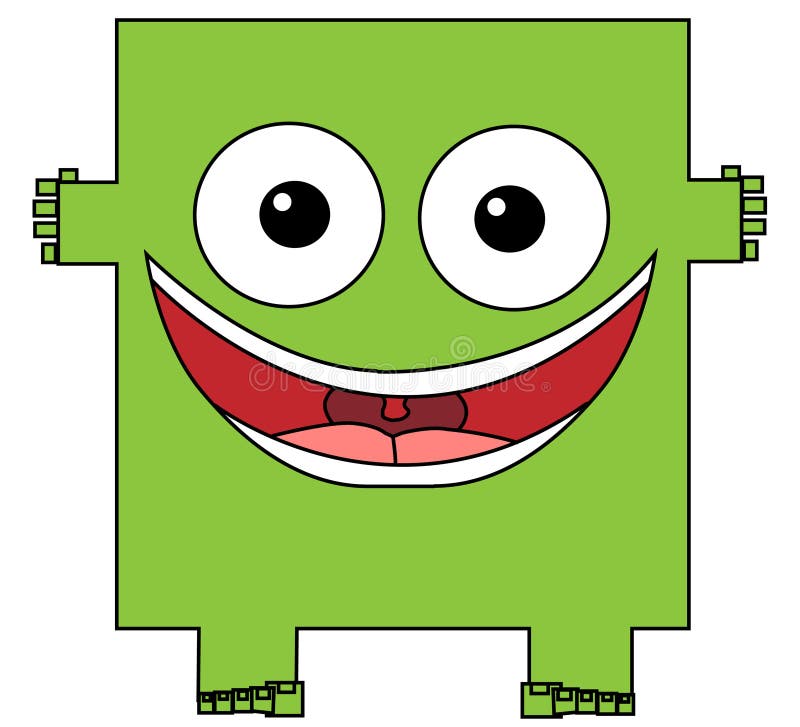 Little Green Monster stock vector. Illustration of green - 9052596