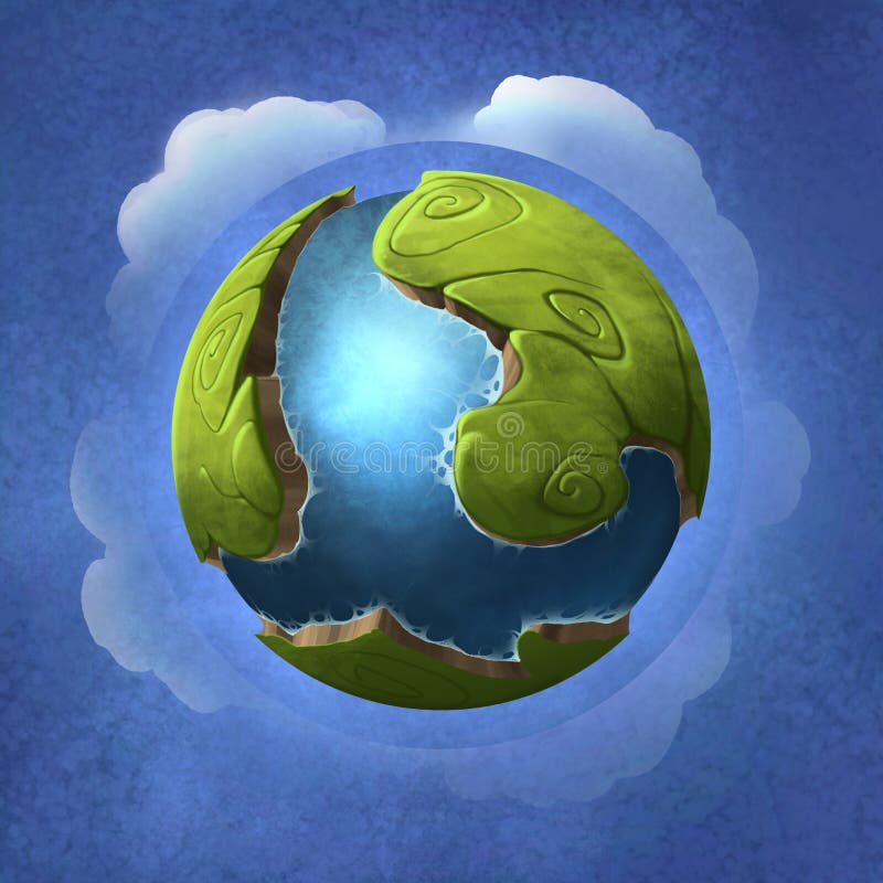 Little green planet stock illustration. Illustration of fantastic ...