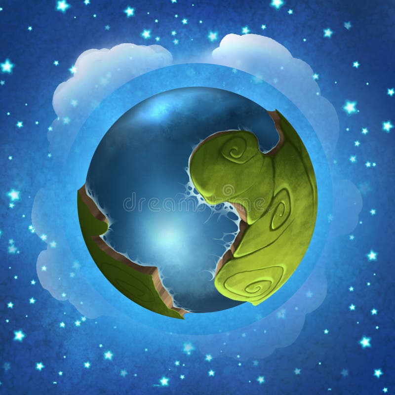 Little green planet stock illustration. Illustration of small - 38679568