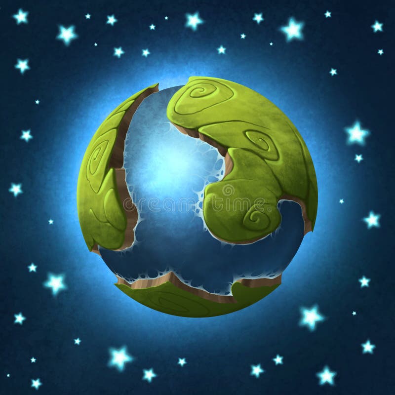 Little green planet stock illustration. Illustration of blue - 38679346