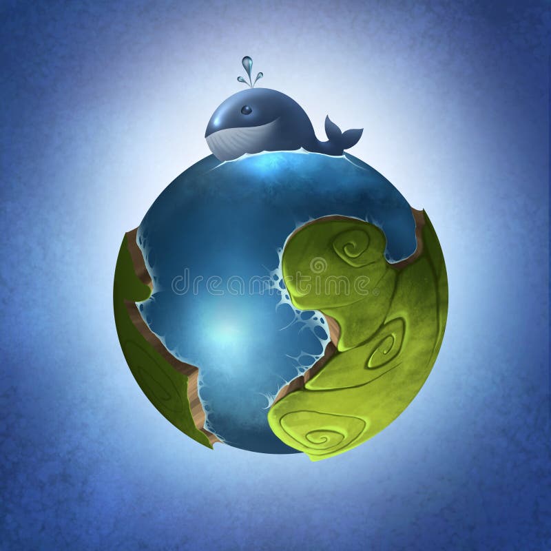 Little green planet stock illustration. Illustration of imagination ...