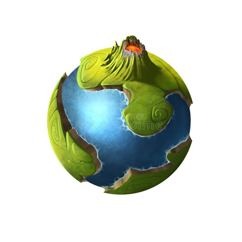 Little green planet stock illustration. Illustration of element - 38679570