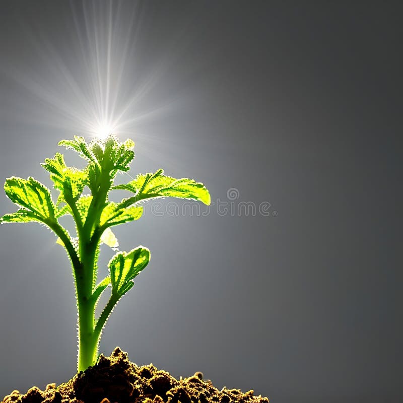 Little Green Plant Sprout on the Ground Stock Illustration ...