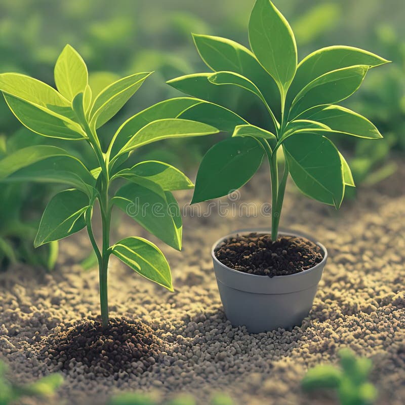 Little Green Plant Sprout on the Ground Stock Image - Image of leaf ...