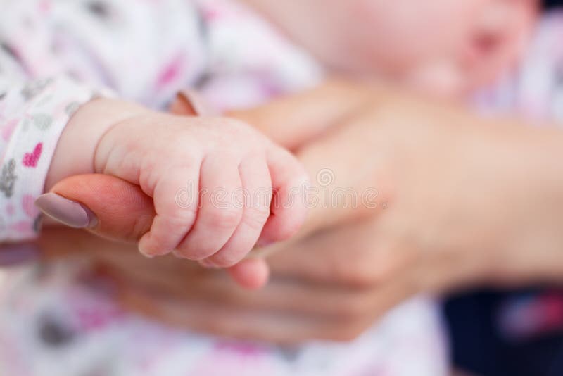 Little Hand of a Newborn Baby Stock Image - Image of innocent, birth ...
