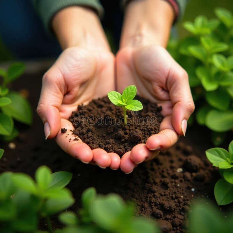 Little Hands, Tiny Plants, Wise Guidance in Garden , Plants, Can Stock ...