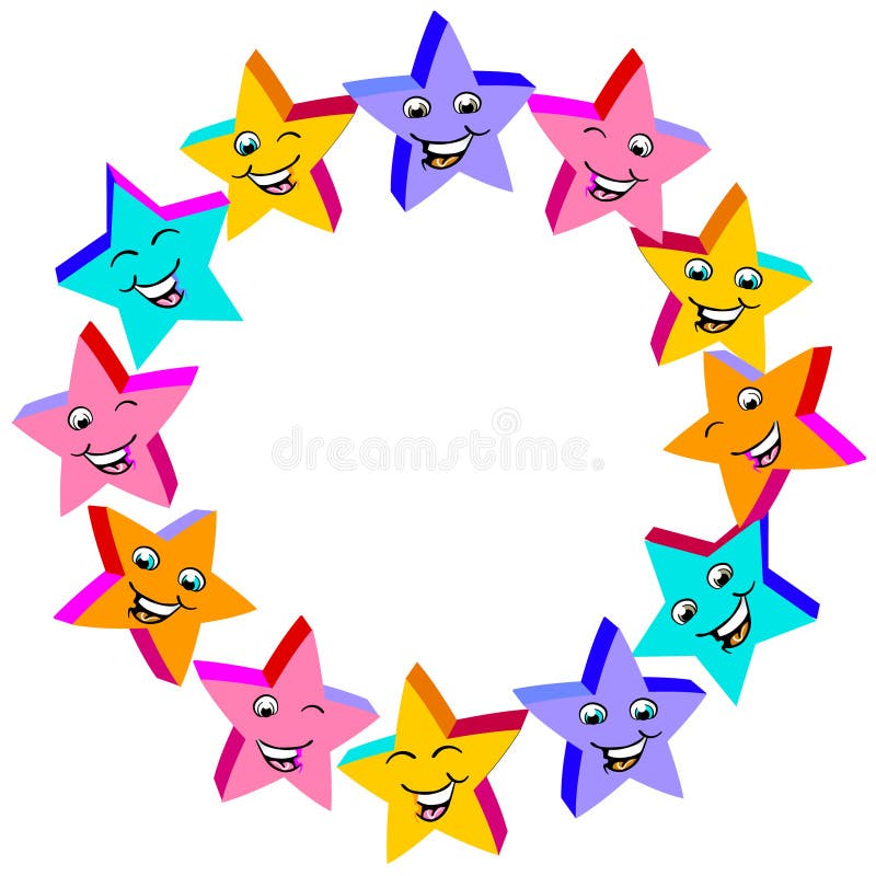 Little happy stars stock vector. Illustration of shield - 14275837