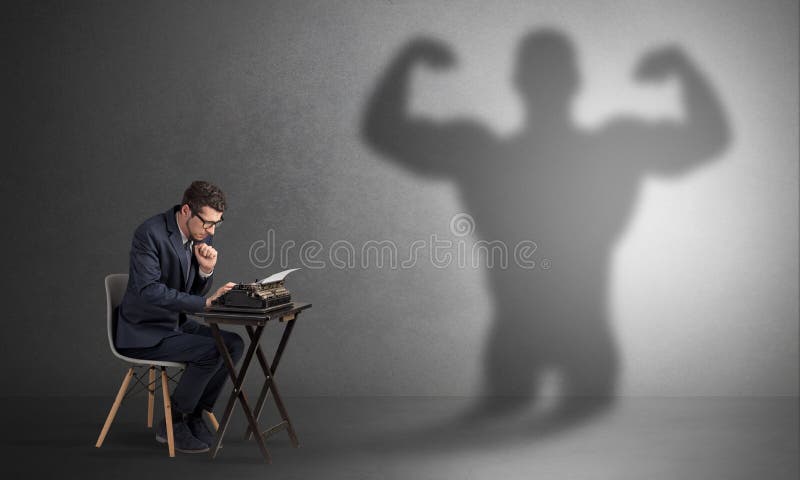 Hard Worker Afraid of Scary Monster Stock Photo - Image of journal ...
