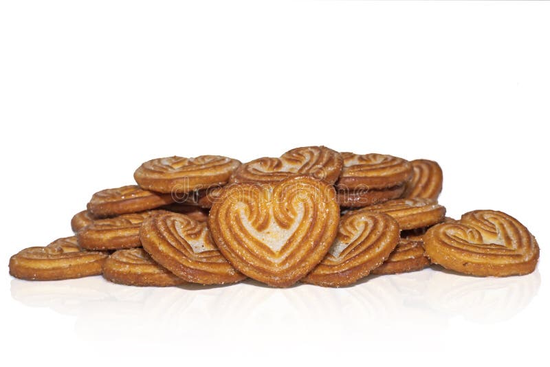 Little Heart Shaped Sugar Sprinkled Biscuits Stock Photo - Image of ...