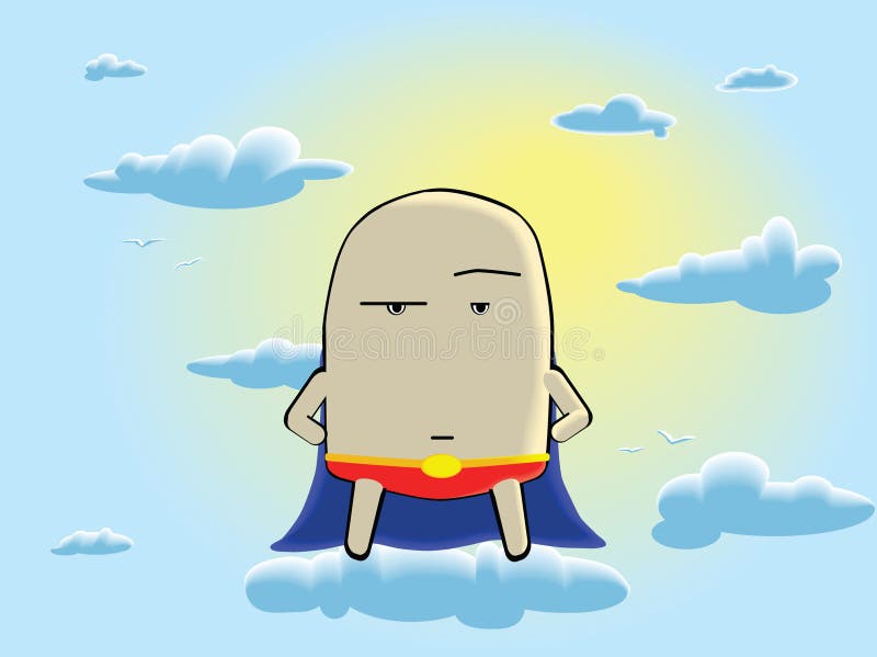 Little Hero stock vector. Illustration of character, blue - 5862297