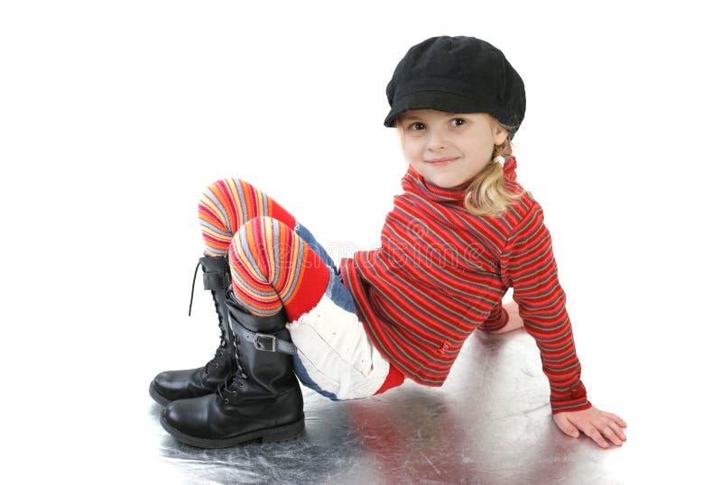 Little hooligan stock photo. Image of portrait, girl, hooligan - 4797362