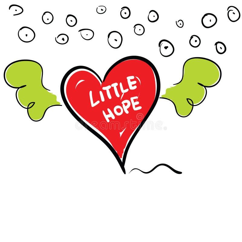 Little Hope in Heart Cartoon Vector Stock Vector - Illustration of hope ...