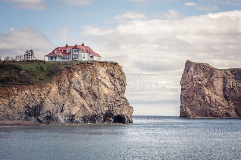 Little house on a cliff stock photo. Image of atlantic - 147314072