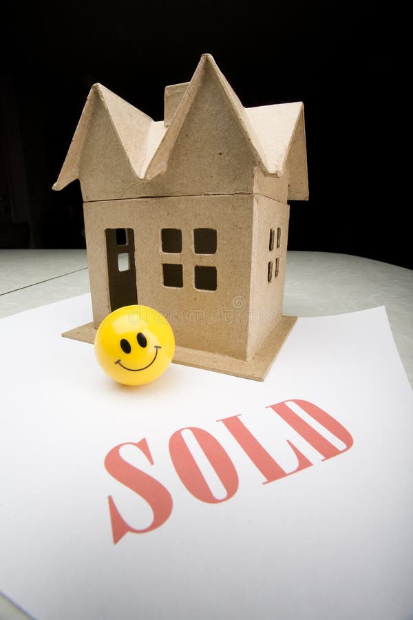 Little House Sold stock photo. Image of real, sign, estate - 12096788