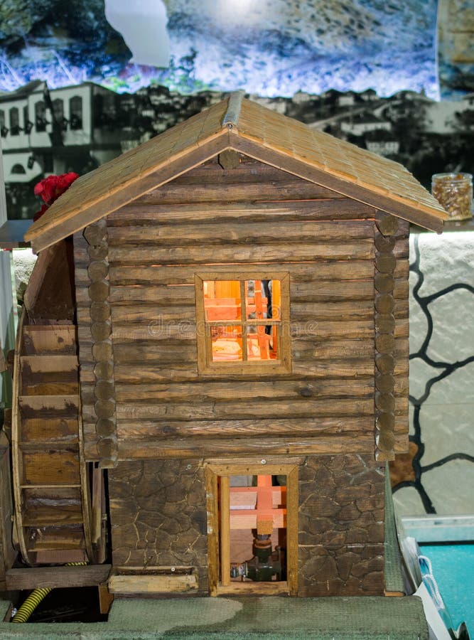 Little Hut Made in Simple Style in View Stock Image - Image of country ...