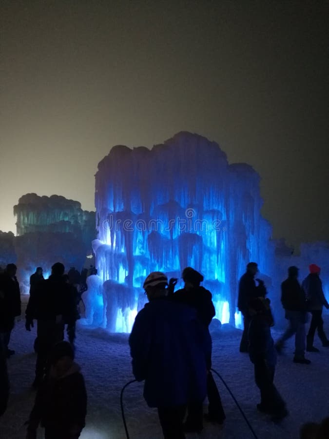 Little ice castle editorial stock image. Image of castle - 92081534