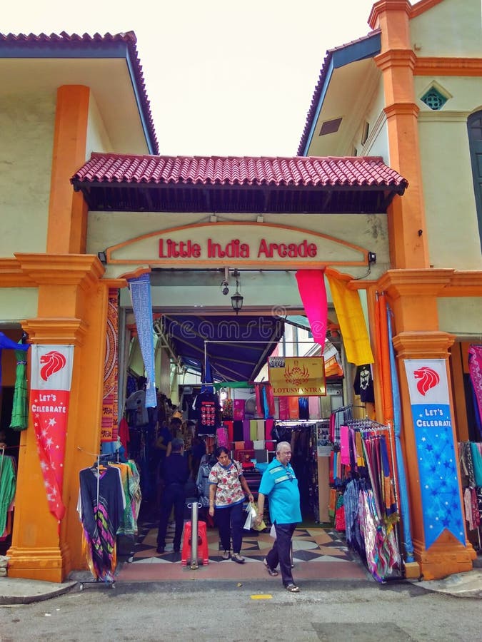 Little India arcade editorial photography. Image of building - 76388587
