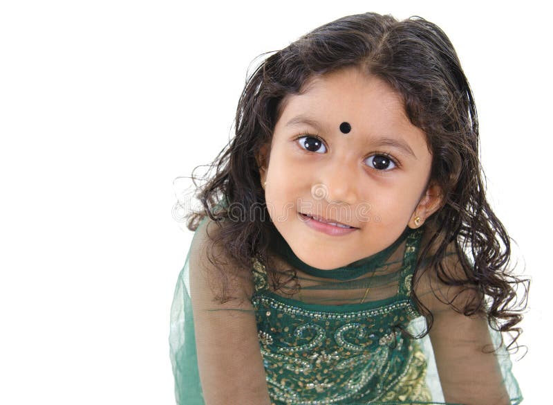 Little Indian girl stock image. Image of india, little - 25540777