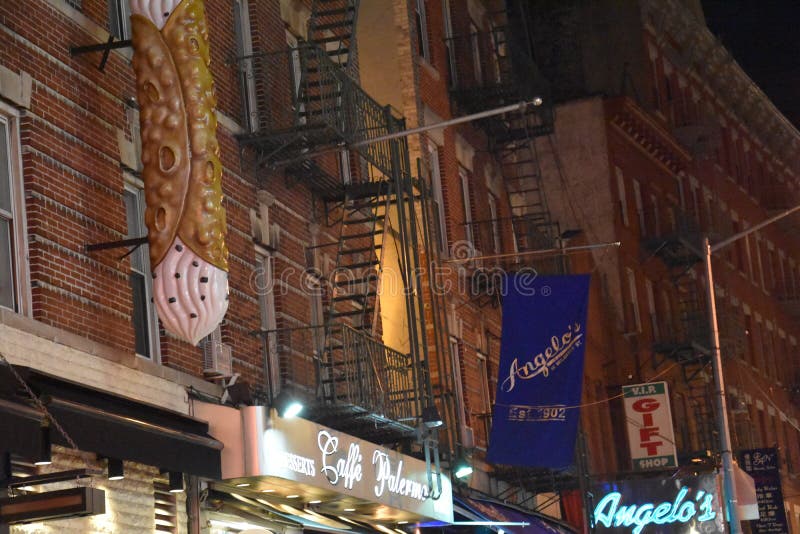 Little Italy in New York editorial photo. Image of neighborhood - 88013046
