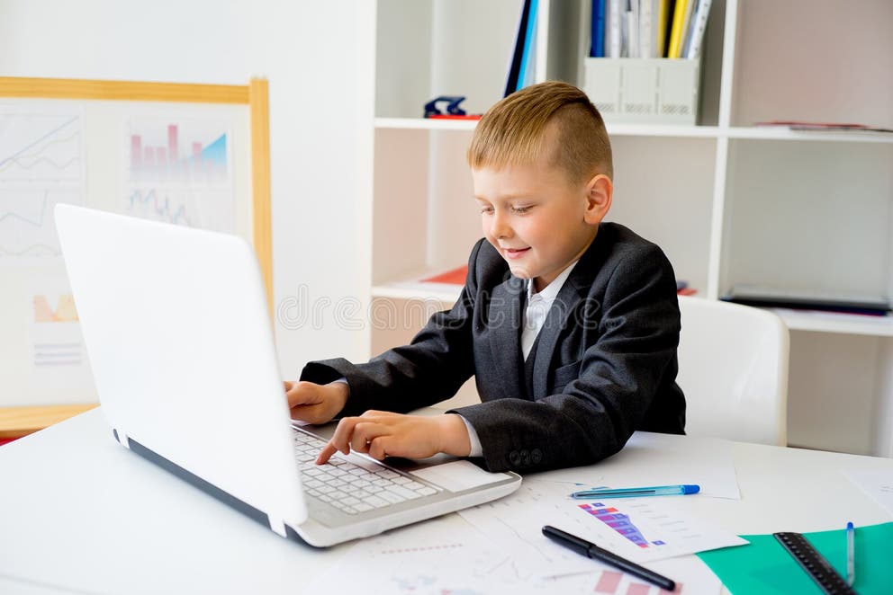 Little kid is the boss stock photo. Image of business - 97476054