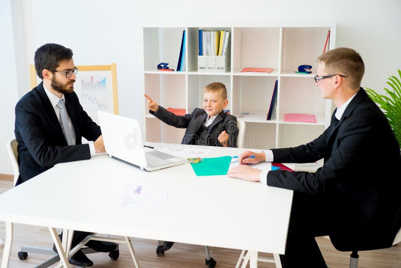 Little kid is the boss stock image. Image of modern, childhood - 97476481