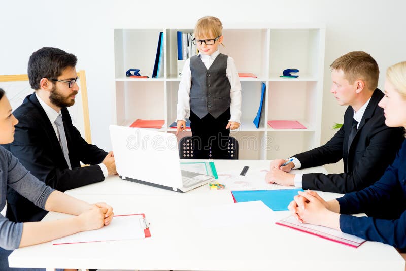Little kid is the boss stock photo. Image of shirt, businessman - 97476880