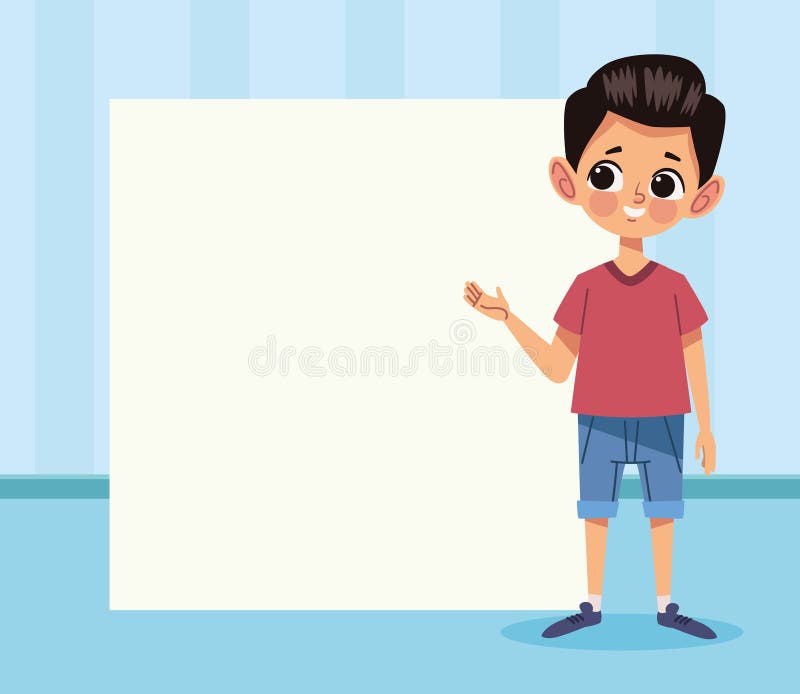 Little kid boy standing stock vector. Illustration of young - 268163345