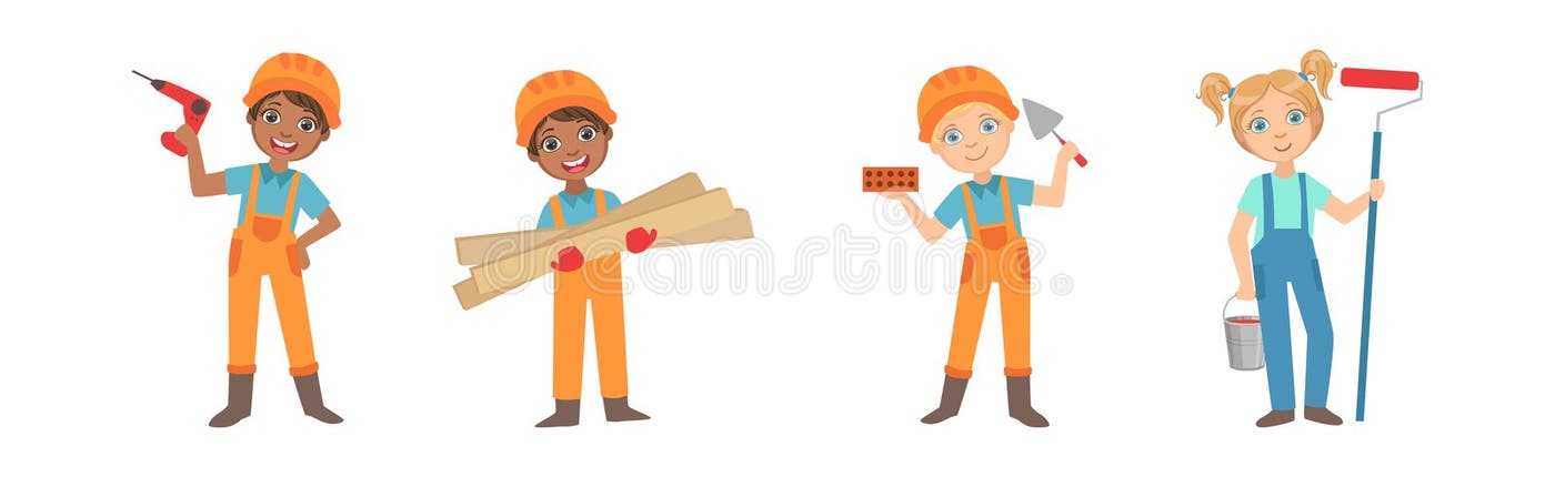 Vector Little Builder Stock Illustrations – 902 Vector Little Builder ...