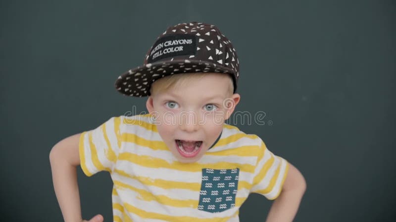 Little Kid Child Boy Dancing Hip Hop in Studio Stock Footage - Video of ...