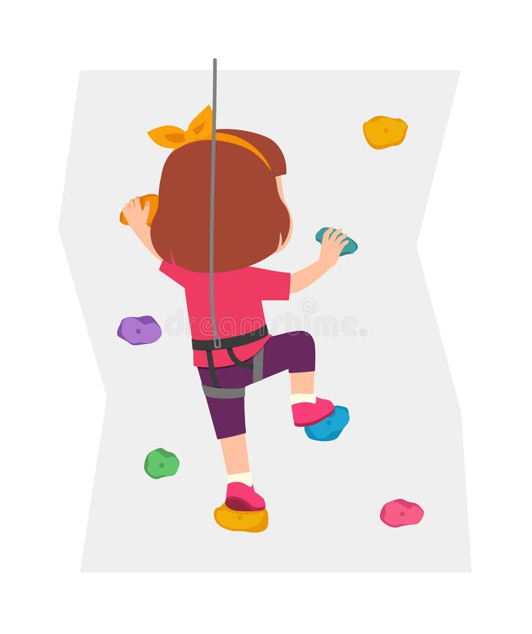 Kid Climbing Wall Stock Illustrations – 447 Kid Climbing Wall Stock ...