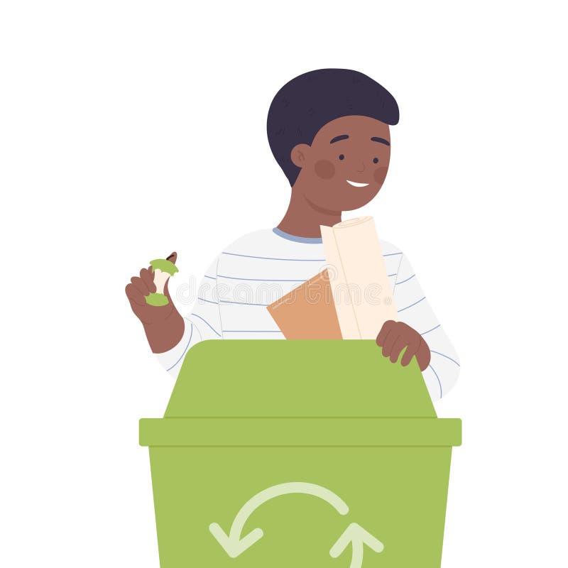 Sorting Waste Children Stock Illustrations – 326 Sorting Waste Children ...