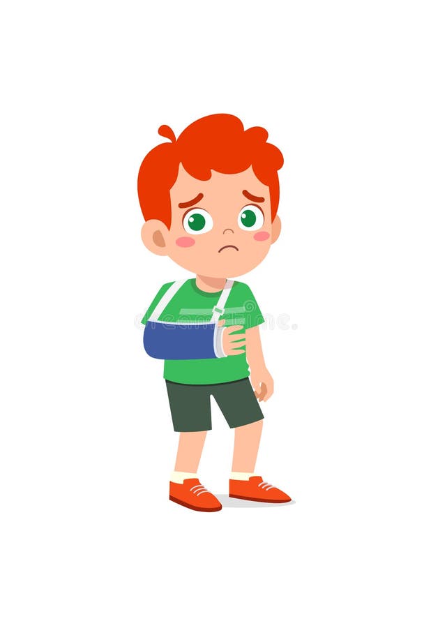 Little Kid Got Accident and Got Bone Fracture Stock Vector ...
