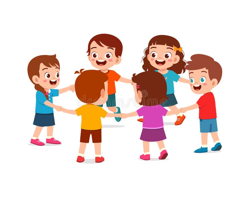 Children Make Circle Stock Illustrations – 476 Children Make Circle ...