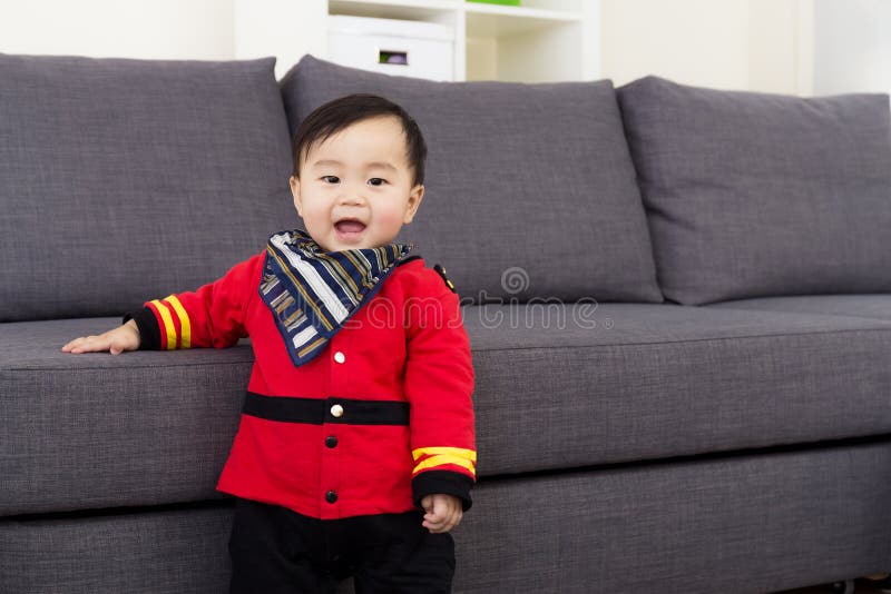 Little kid at home stock photo. Image of cheerful, couch - 38120424