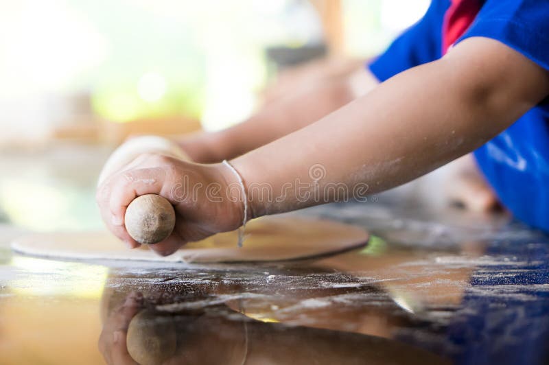 Little Kid Learning for To Make Bakery and Pizza in an Educational ...