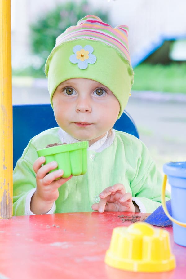 Little Kid in the Playground. Stock Photo - Image of cute, active: 28594602