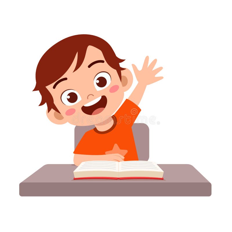 Girl Raise Hand School Stock Illustrations – 190 Girl Raise Hand School ...