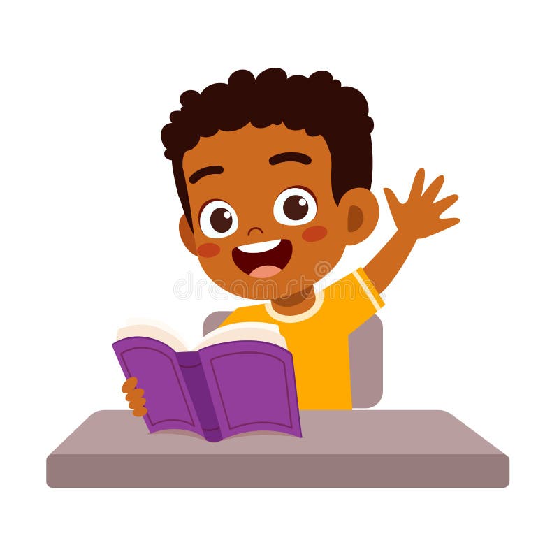 Kids Raising Hands Cartoon