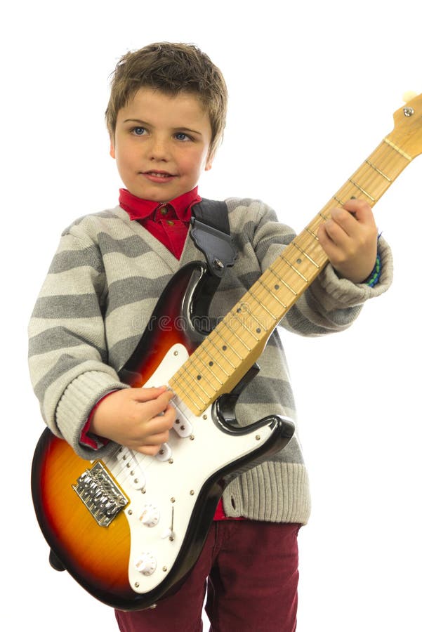 Guitar boy stock image. Image of happy, holding, instrument - 29938751