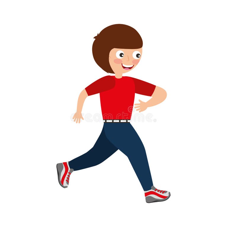Little kid running icon stock vector. Illustration of cartoon - 91285193