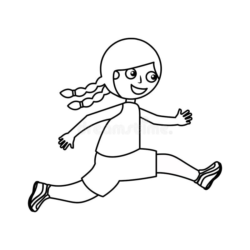 Little kid running icon stock vector. Illustration of school - 91285239