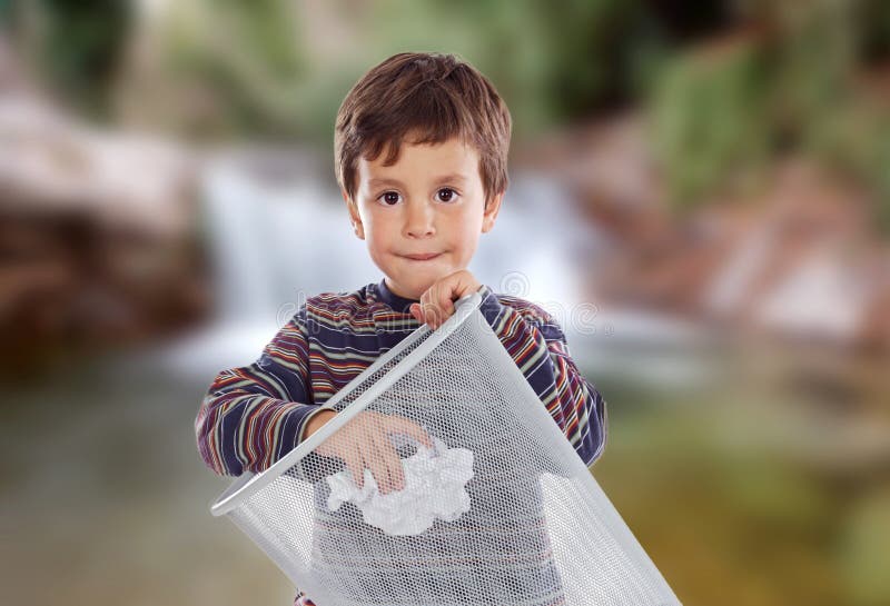 Little Cute Boy Throwing Paper Recycle Bin Stock Photos - Free ...