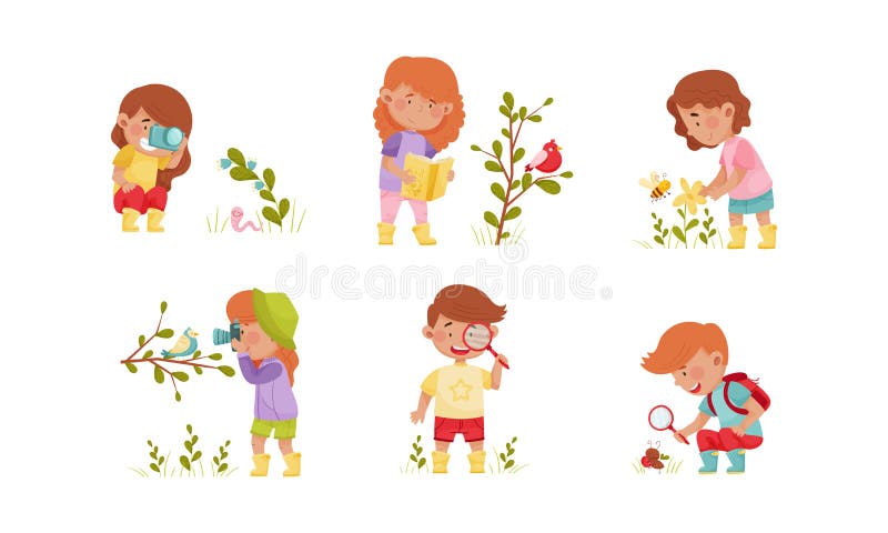 Kids Exploring Clipart Stock Illustrations – 73 Kids Exploring Clipart ...