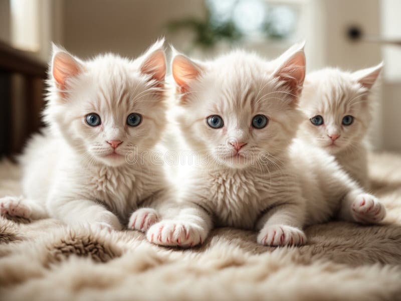 Three little kittens stock illustration. Illustration of three - 293964965