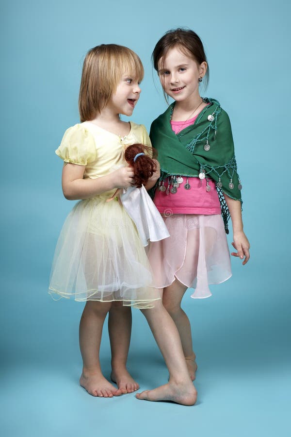 Little ladies stock image. Image of children, portrait - 34271599