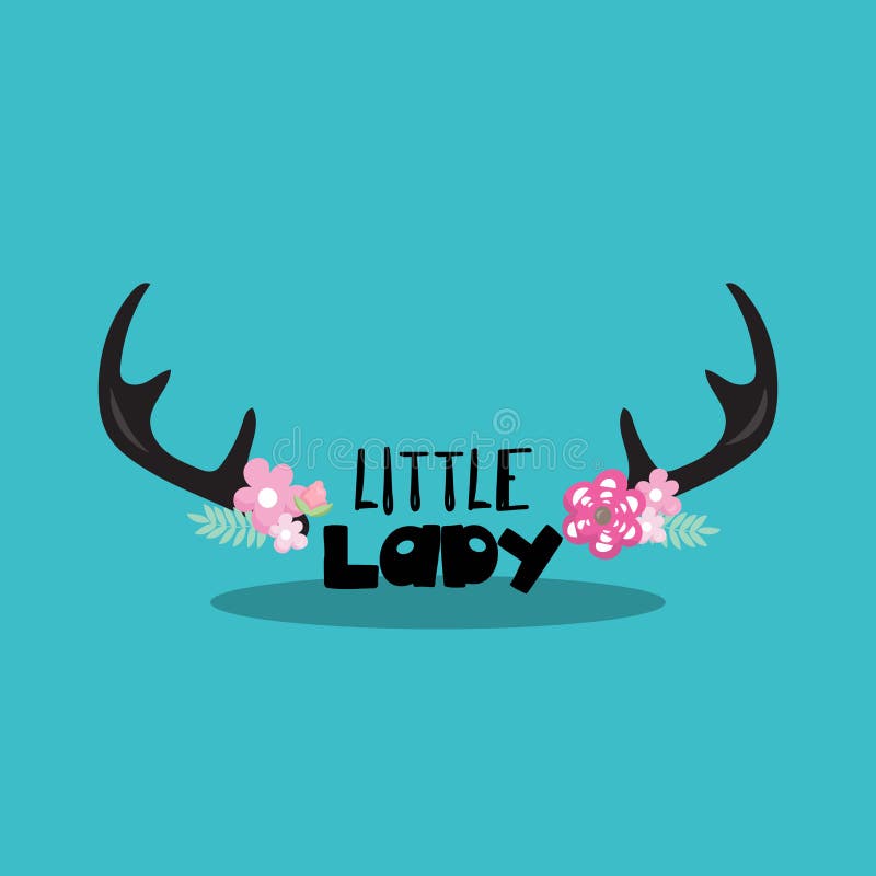 LITTLE LADY WORD HORN 08 stock vector. Illustration of vector - 197985696