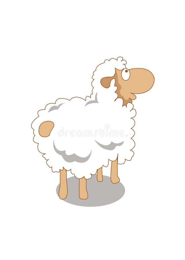 Little Lamb stock vector. Illustration of cartoon, loving - 6105425