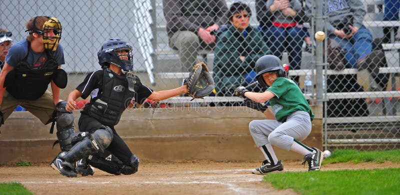 Little League Batter Ducking Editorial Stock Photo - Image of ...